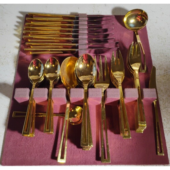 Dining | Vintage Supreme Cutlery Japan Gold Stainless Steel Flatware ...
